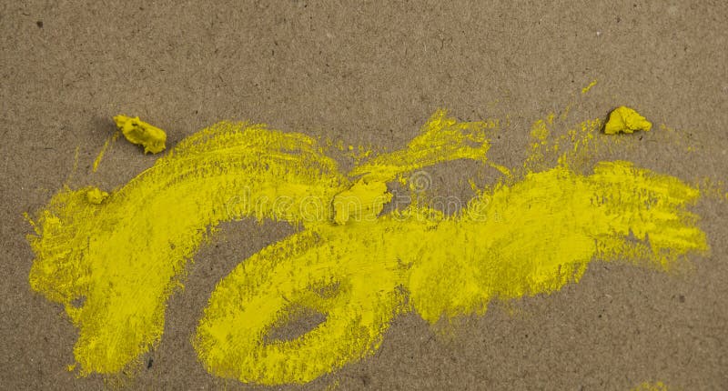 Yellow Spot from Decorative Paint. Yellow Brush Stroke. Abstract Hand ...