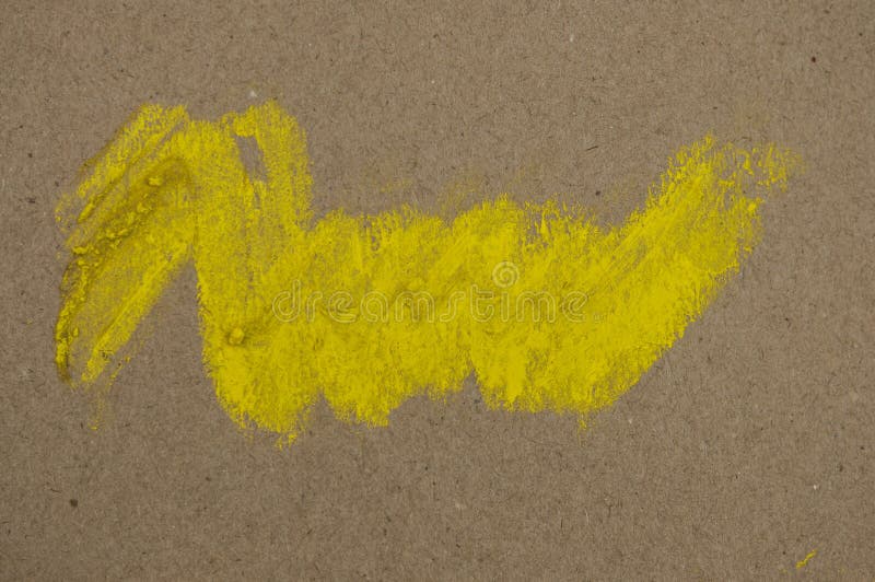 Yellow Spot from Decorative Paint. Yellow Brush Stroke. Abstract Hand ...