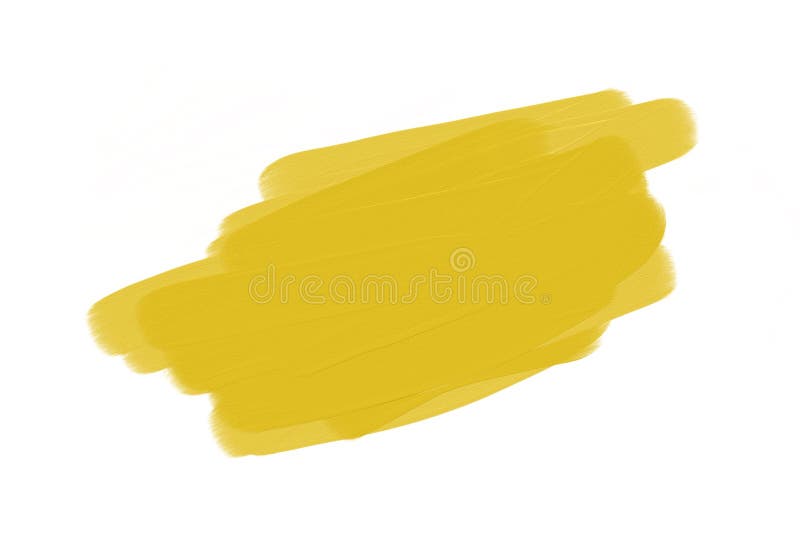 Yellow Spot Painted with Acrylic Paint Stock Illustration ...