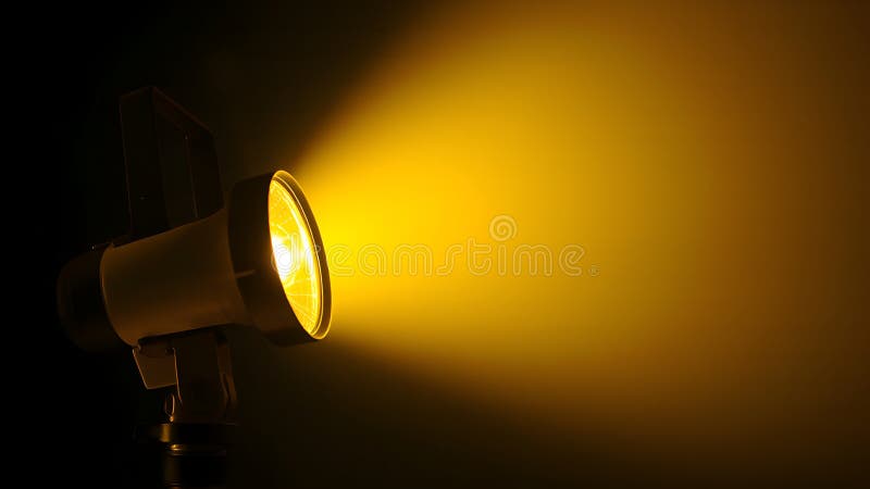 Yellow Spotlight Equipped with a Handle with a Wider Beam of Light To ...