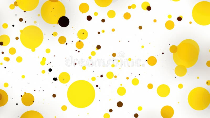 Yellow Spots on White Background, Abstract Illustration Stock ...