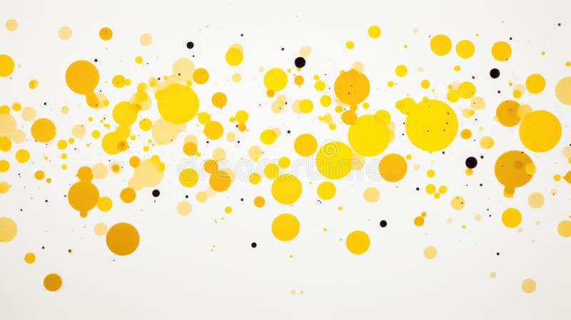 Yellow Spots on White Background, Abstract Illustration Stock ...