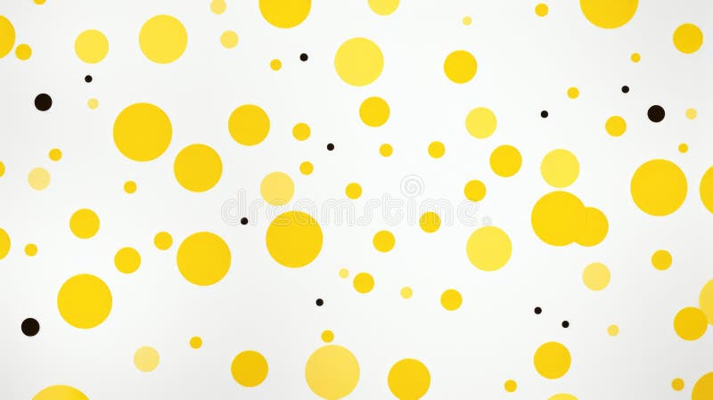 Yellow Spots on White Background, Abstract Illustration Stock ...