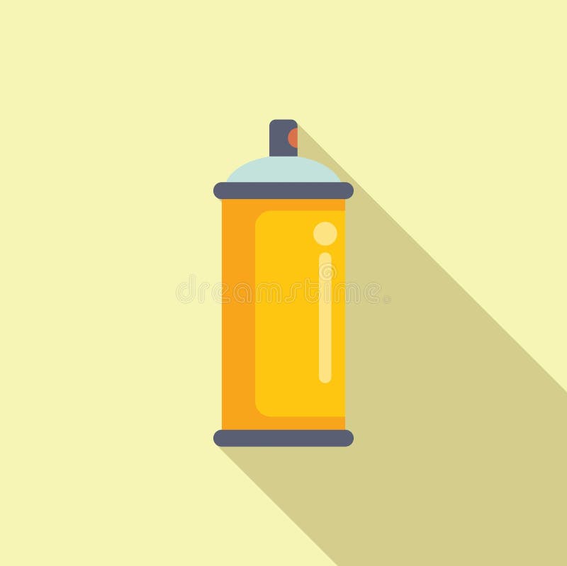 Yellow Spray Paint Can Casting Long Shadow Stock Illustration ...