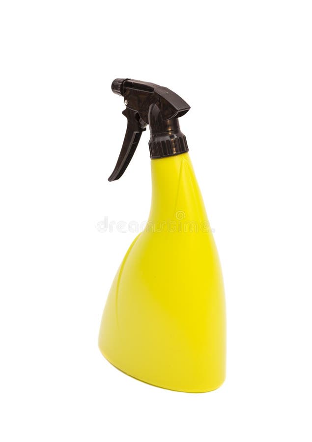 Yellow spray stock image. Image of bottle, household - 55907055