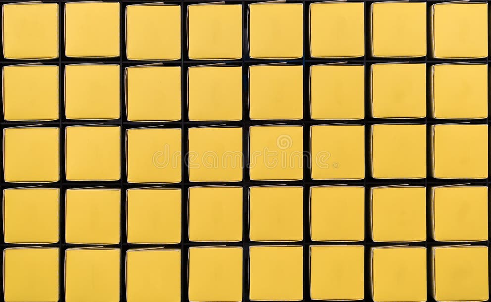 Yellow Square Boxes in Grid Pattern with Copy Space Stock Photo - Image ...