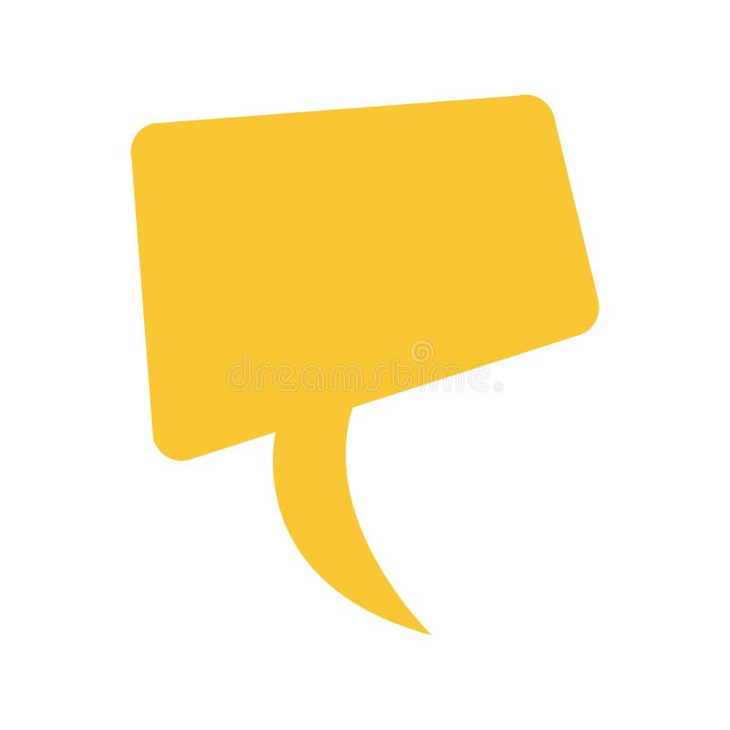 Yellow Square Dialog Box Design Stock Illustration - Illustration of ...