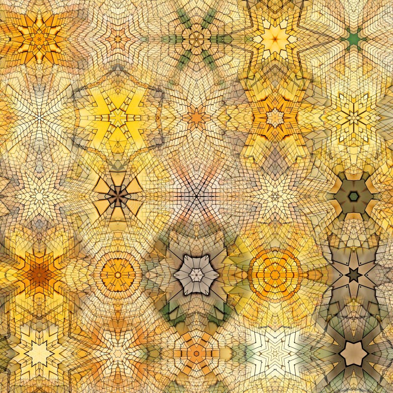 Yellow Squares Abstract Background Shapes and Blurs Stock Illustration ...