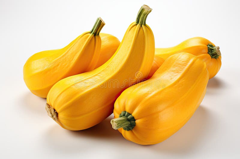 Yellow Squash Melon Isolated on White Background. Stock Image - Image ...