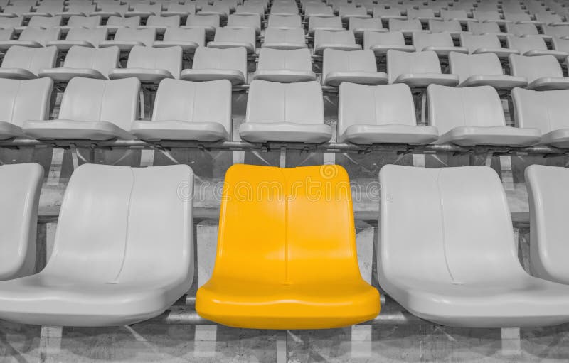 Yellow stadium seat stock image. Image of sequential - 39758283