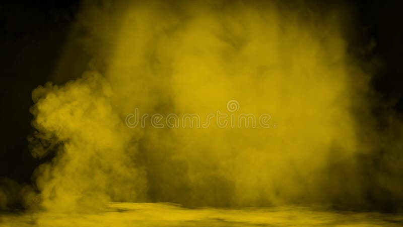 Yellow Stage Spotlight with Smoke on the Floor . Misty Texture Overlays ...
