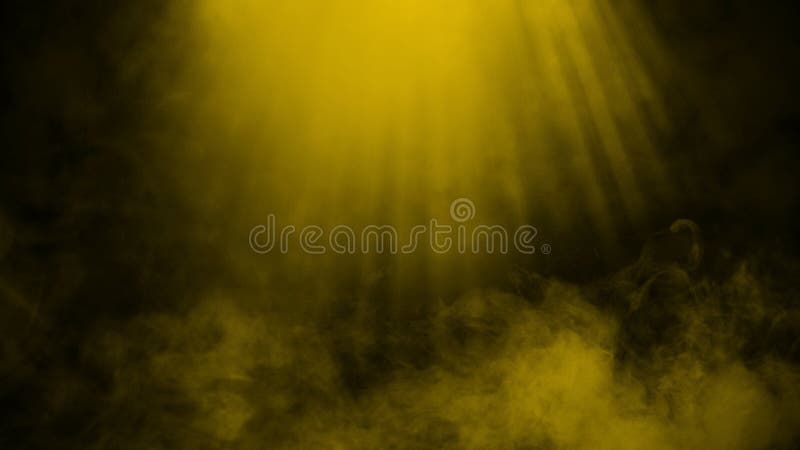 Yellow Stage Spotlight with Smoke on the Floor . Misty Texture Overlays ...