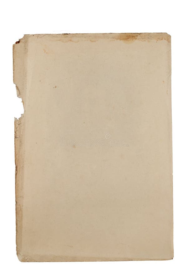 Yellow Stained Paper, Texture, Old Sheets from a Book, Isolate on a ...