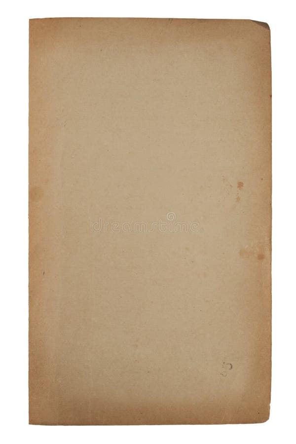 Yellow Stained Paper, Texture, Old Sheets from a Book, Isolate on a ...