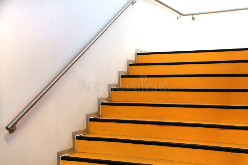 Yellow Stairs on a Building Stock Photo - Image of pattern, color ...