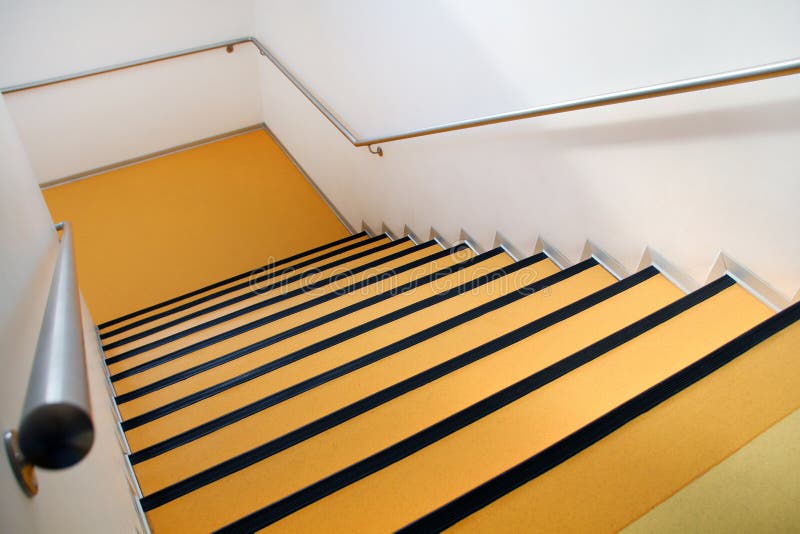 Yellow stairs on building stock image. Image of walkway - 175659187