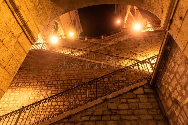 Yellow Stairway stock image. Image of italy, stairway - 220134067