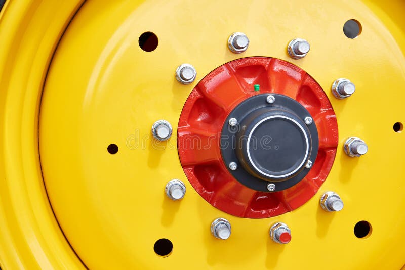 Yellow Pressed Rim for Tractor Stock Image - Image of industry, store ...