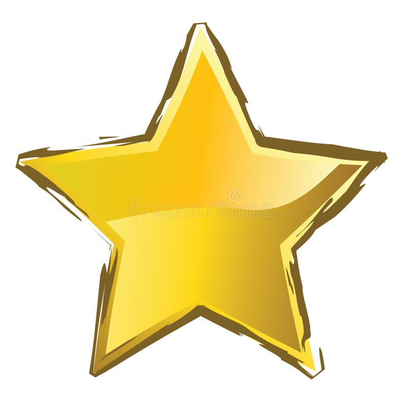 Yellow star stock vector. Illustration of decor, retro - 6919032