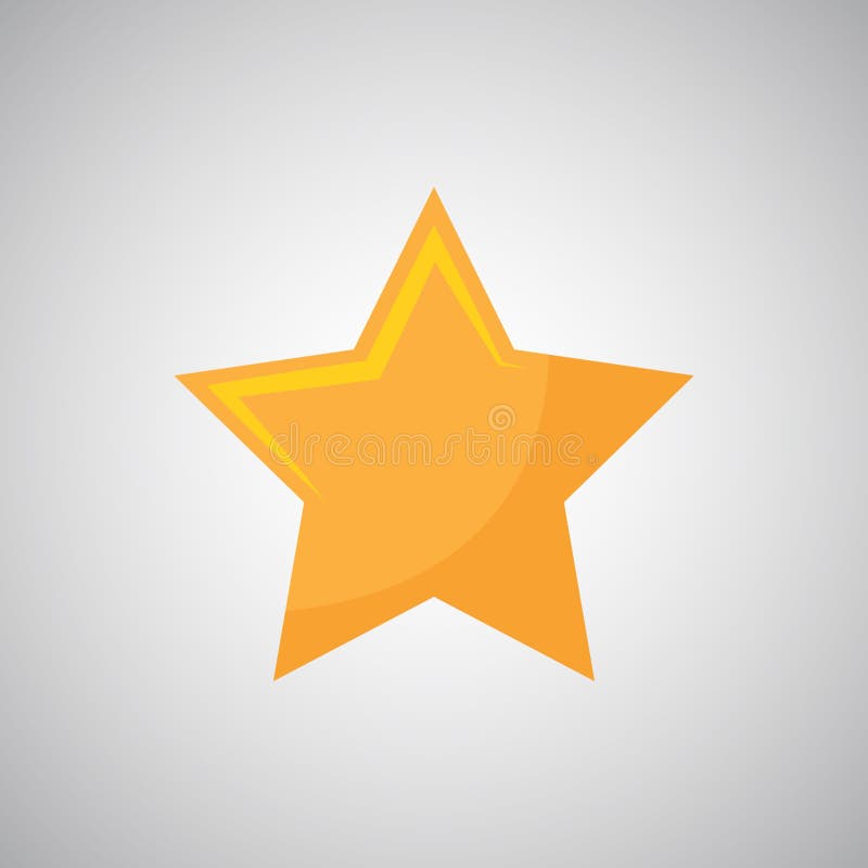 Yellow Star Basic Vector stock illustration. Illustration of rank ...