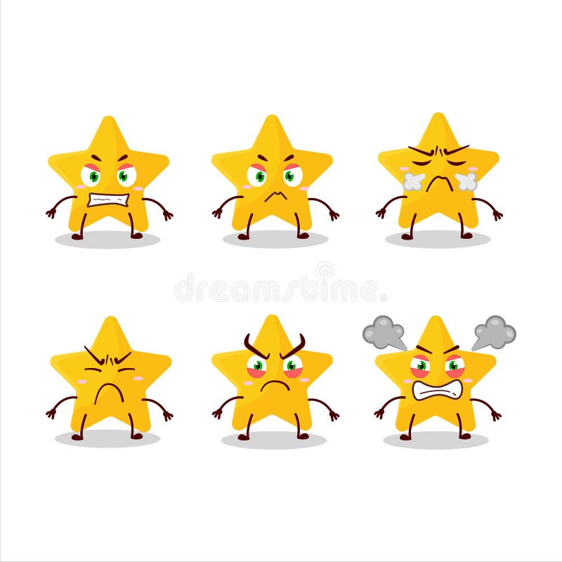 Angry Star Trophy Isolated in the Cartoon Stock Vector - Illustration ...