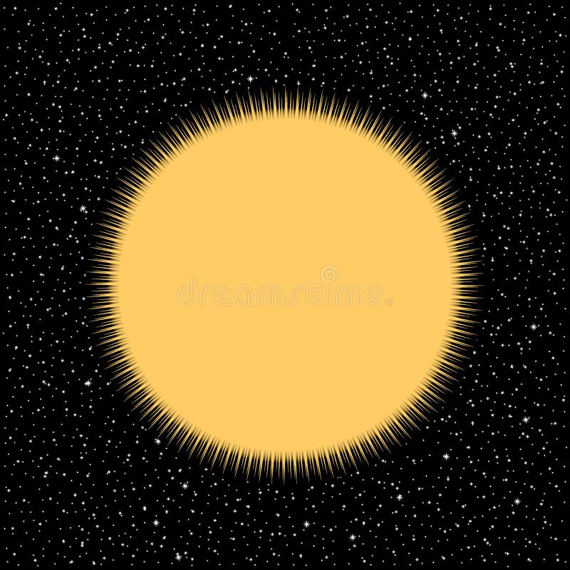 Yellow star in space stock illustration. Illustration of design - 134897982