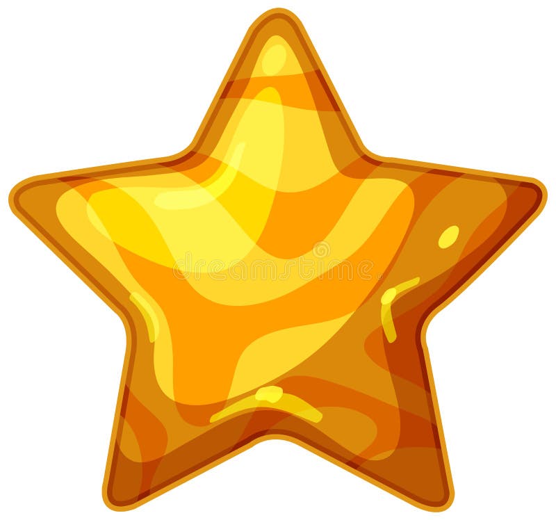 Yellow Star Crystal with Sparkle Isolated Stock Vector - Illustration ...