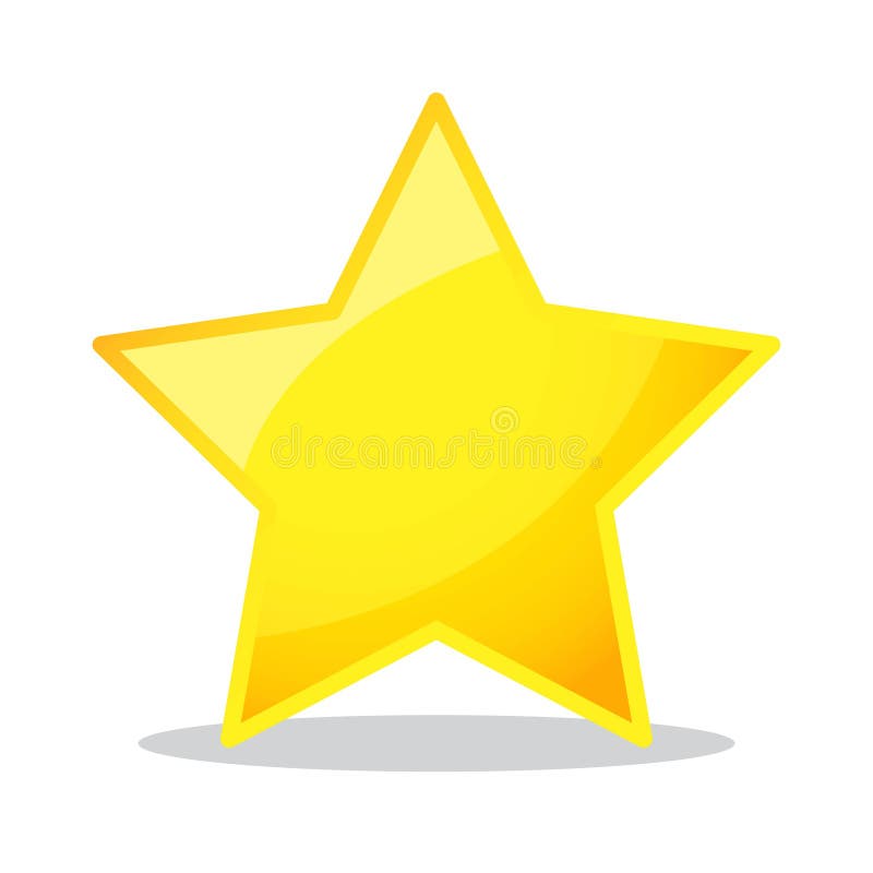 Yellow star in 2d vector stock vector. Illustration of award - 228424477