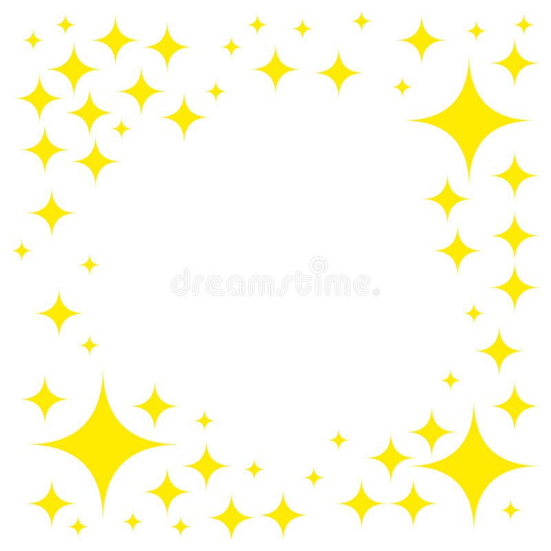 Yellow Star Glitter Icons. Flat Asterisks, Pattern. Vector Elements On ... Yellow Star Glitter Icons. Flat Asterisks, Pattern. Vector Elements On ...
