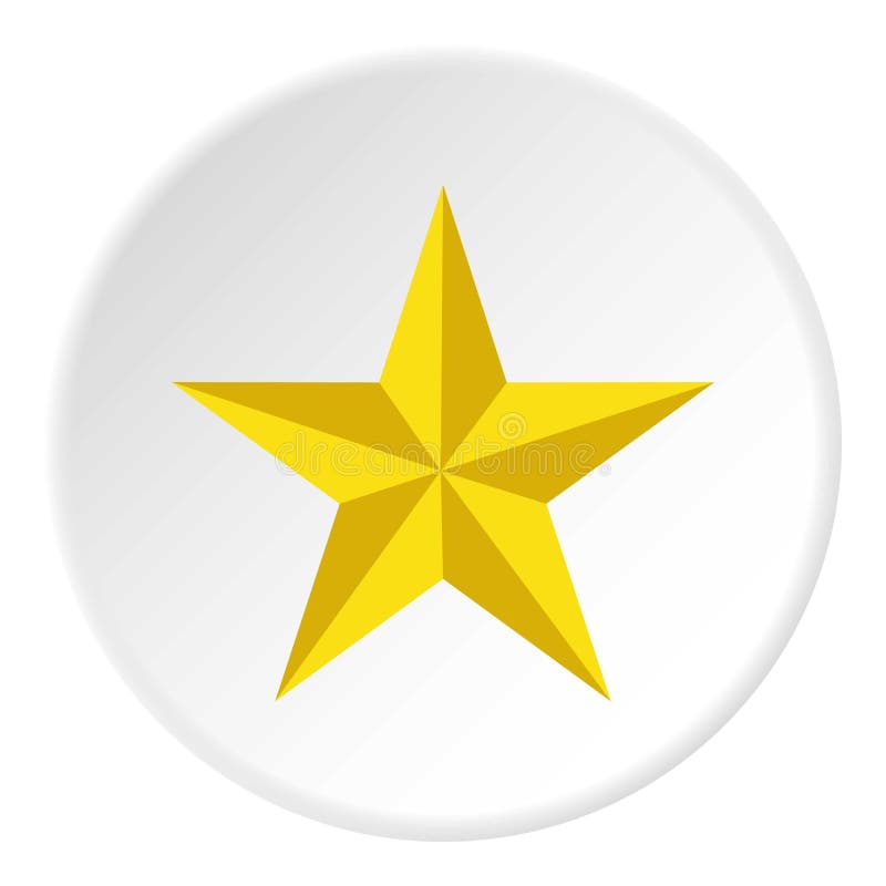 Yellow Star Icon, Flat Style Stock Vector - Illustration of asterisk ...
