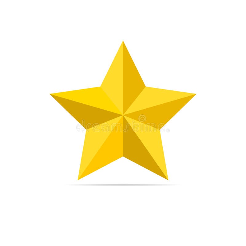 Yellow Star Icon. Vector Illustration. Stock Illustration ...
