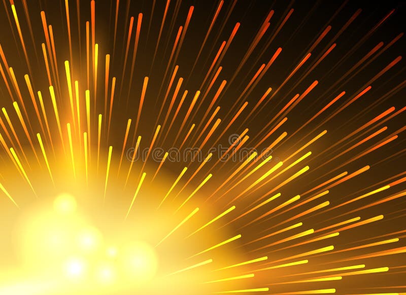 Yellow Explode Effect. Glowing Transparent Light Glitter Effect ...