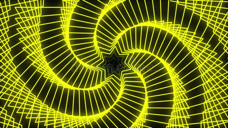 The Yellow Star Line Background Moves and Rotates To Form a Beautiful ...