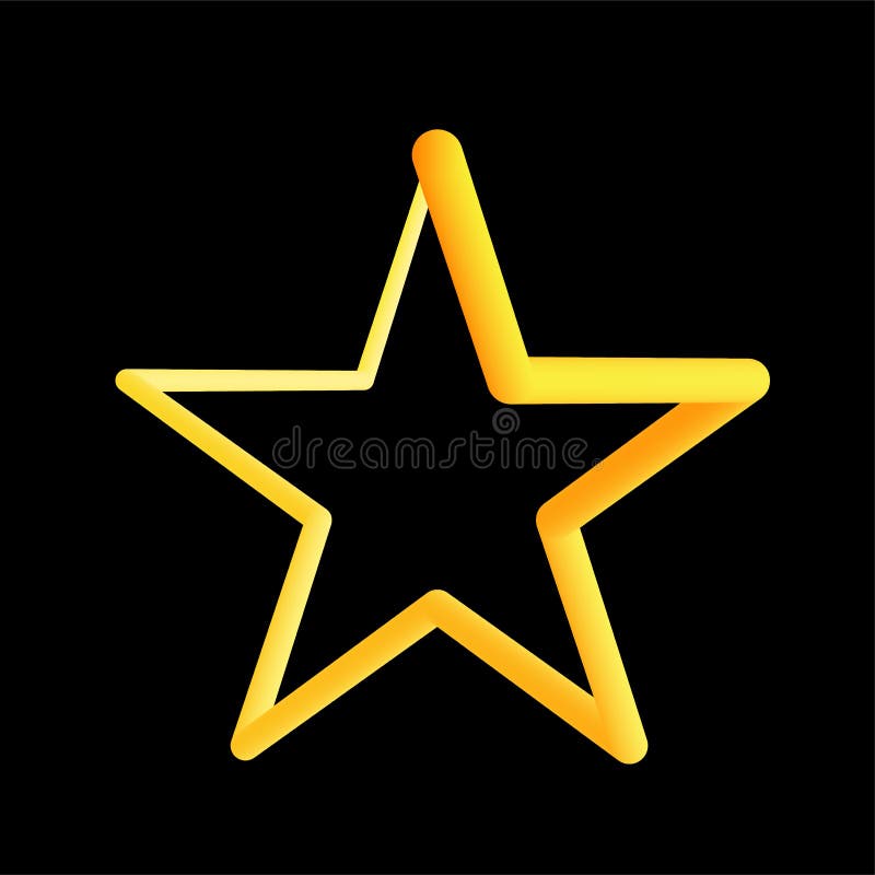 Yellow Star Neon. Space Background. Vector Illustration. Stock Image ...