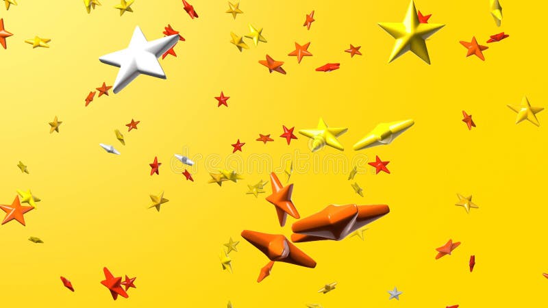 Yellow Star Objects on Yellow Background. Stock Video - Video of ...