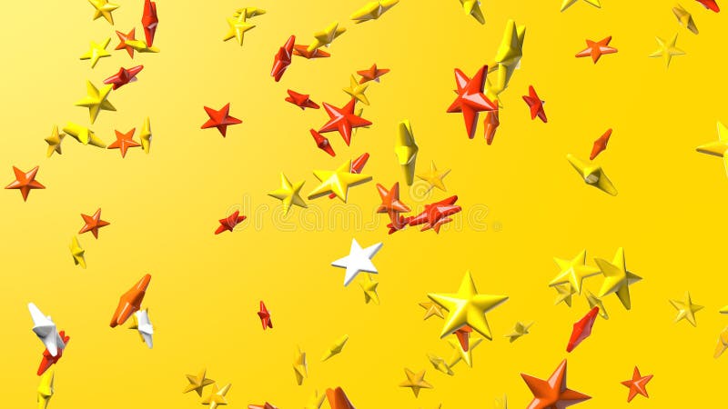 Yellow Star Objects on Yellow Background. Stock Illustration ...