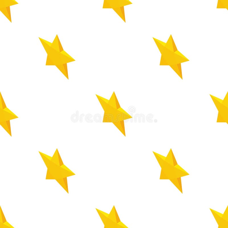 Yellow Star Pattern Seamless Vector Stock Vector - Illustration of ...