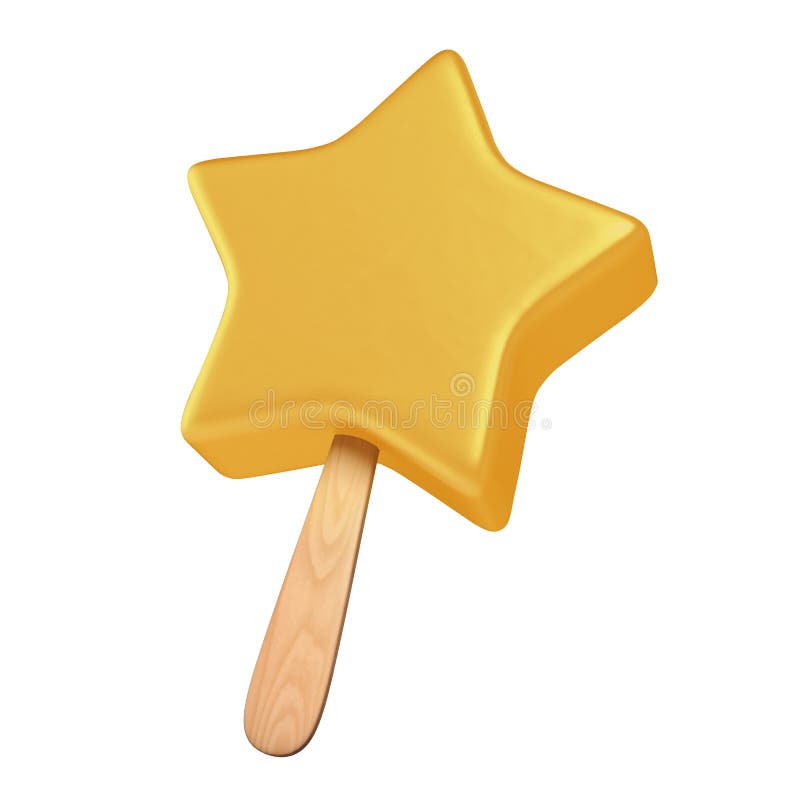 Yellow Star Shaped Ice Cream Stock Photography - Image: 30538432