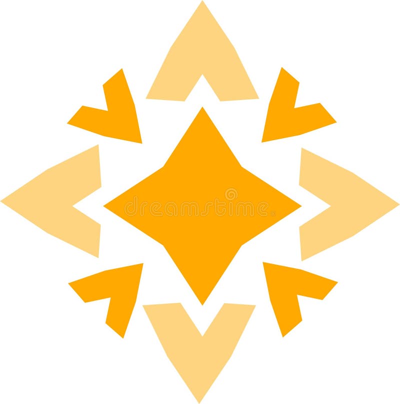 Yellow star shaped sign stock illustration. Illustration of isolated ...