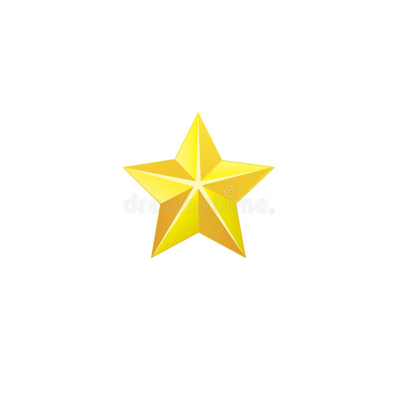 Yellow Star Vector Illustration Stock Vector - Illustration of shiny ...