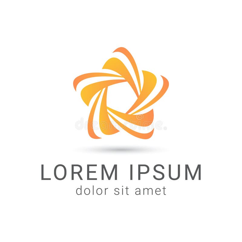 Yellow Star Unity Abstract Logo Design Template Stock Vector ...