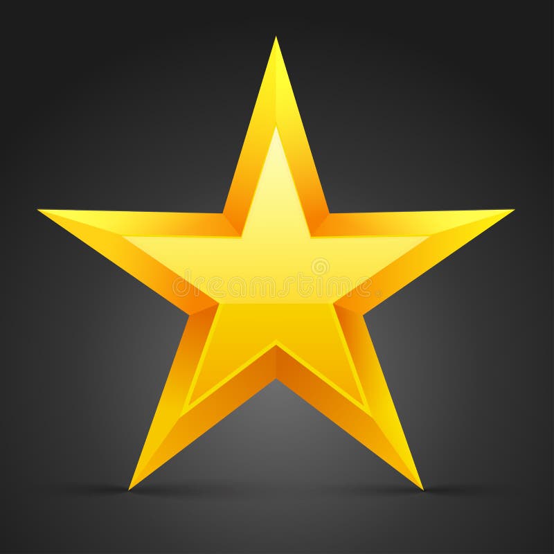 Yellow Star. Vector Illustration. Stock Vector - Illustration of icon ...