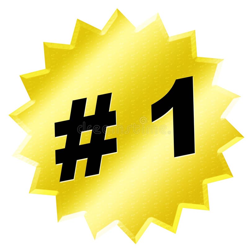 #1 Number One Yellow Star Illustration Stock Illustration ...