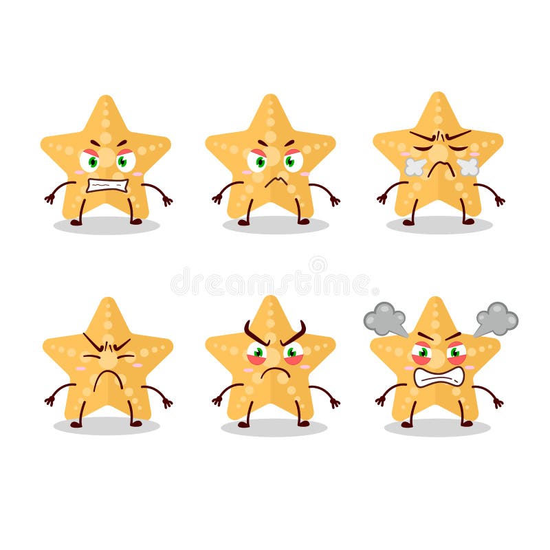 Yellow Starfish Cartoon Character with Various Types of Business ...