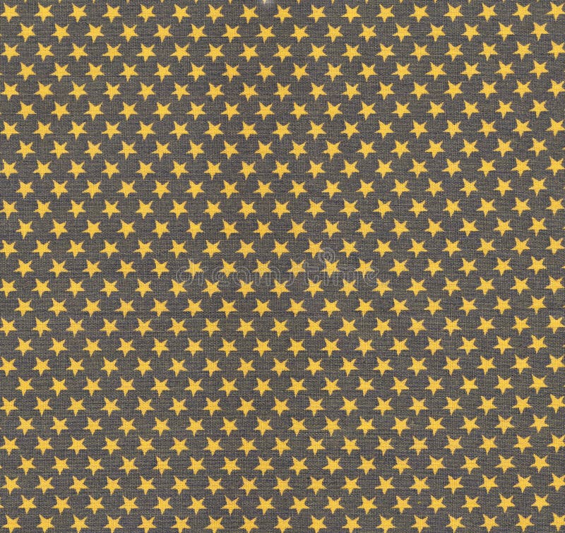 Yellow Stars Pattern on Fabric Stock Image - Image of flax, fabric ...