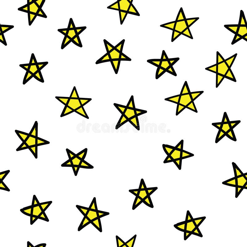 Yellow stars seamless stock vector. Illustration of repeat - 72506218
