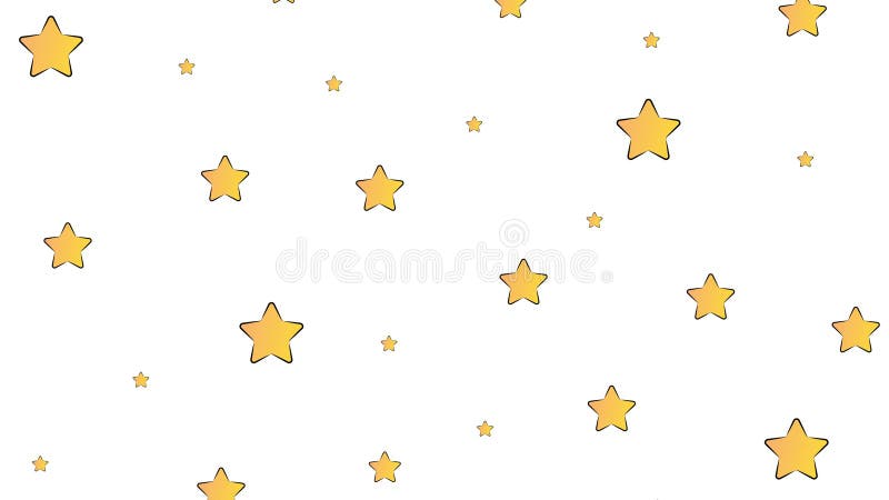 Yellow Stars on a White Background. Stock Footage - Video of glitter ...
