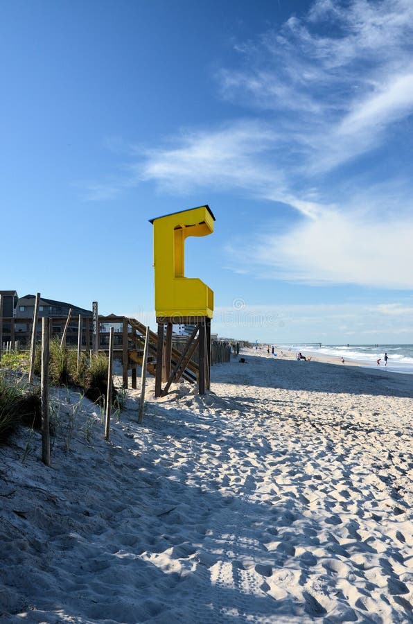 Yellow station stock photo. Image of lifeguard, sand - 26873474