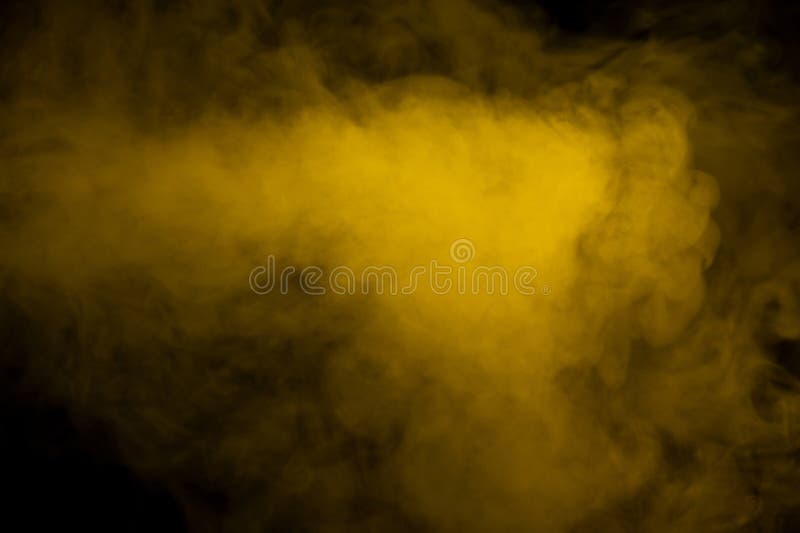 Yellow Steam on a Black Background Stock Photo - Image of yellow ...