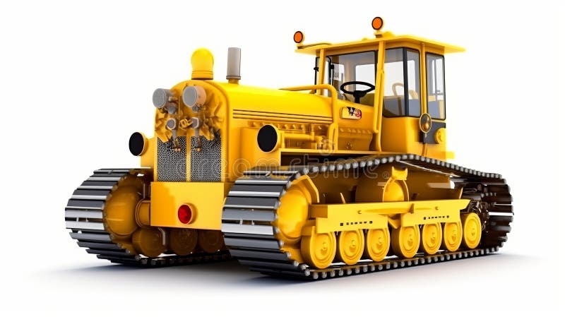 Yellow Steamroller Road Construction Machine. Generative AI Stock ...